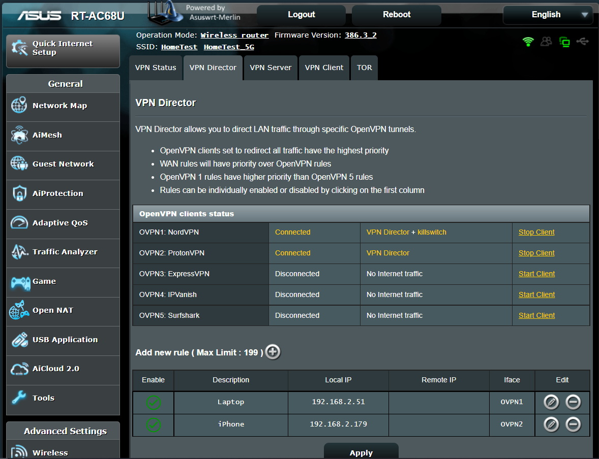 VPN Director for Asus Merlin