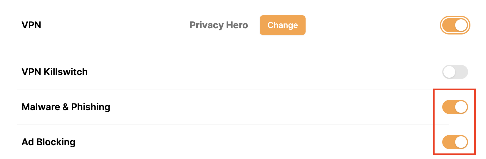 Privacy Hero Adblocking Malware and Phishing Prevention Setup