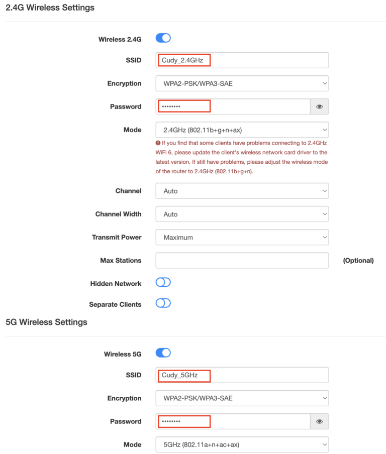 Cudy Change Wi-Fi name and password