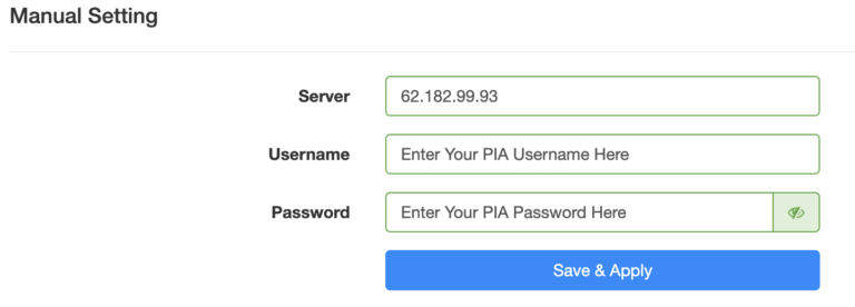 PrivateInternetAccess (PIA) Cudy OpenVPN Setup