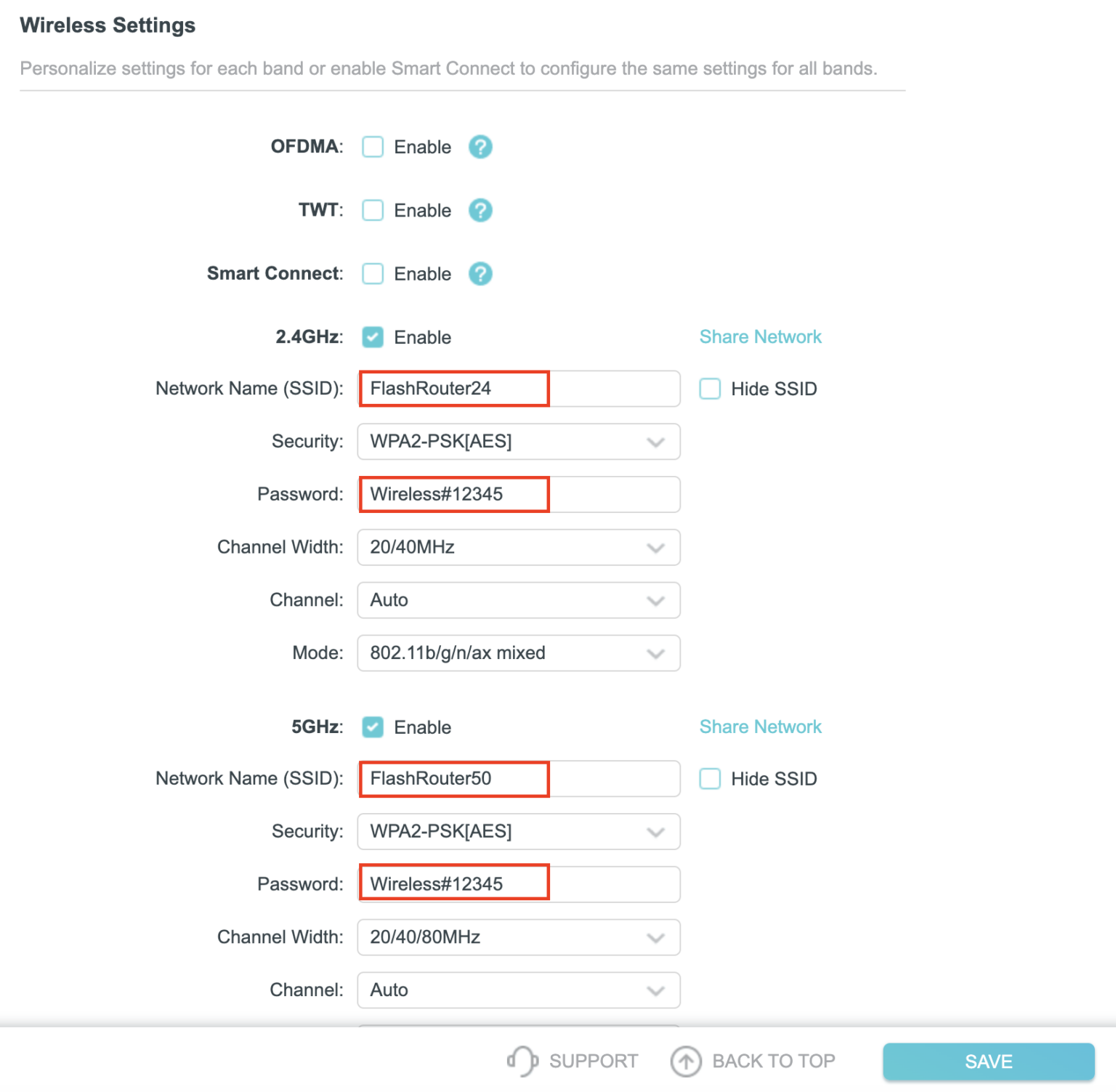 TP-Link Change Wi-Fi name and password