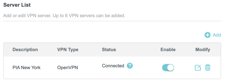 PrivateInternetAccess (PIA) TP-Link OpenVPN Setup